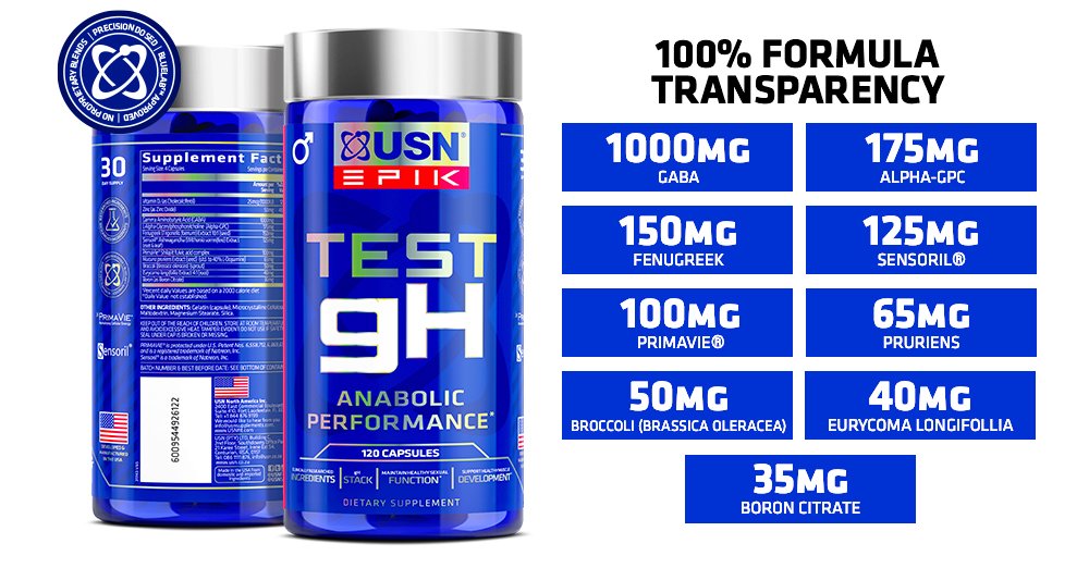 Usn Epik Test GH Anabolic Performance-30Serv.-120Caps. | Maxmuscle Elite