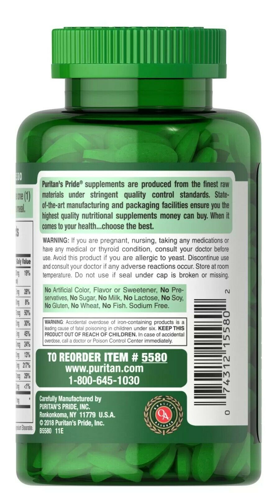 Puritan's Pride super chelated multi mineral-100Serv.-100Coated Caplets ...