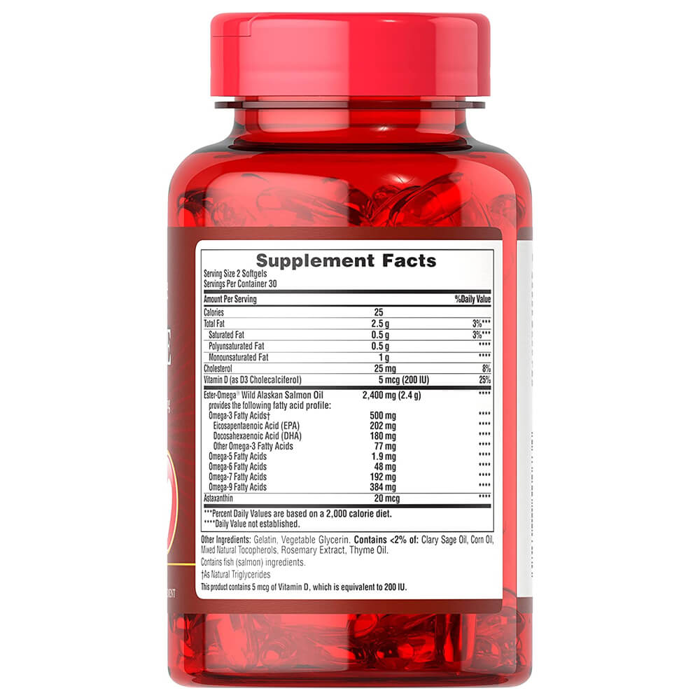 Puritan's Pride All In One Omega 3.5.6.7.&9With Vitamin D3-30Serv ...