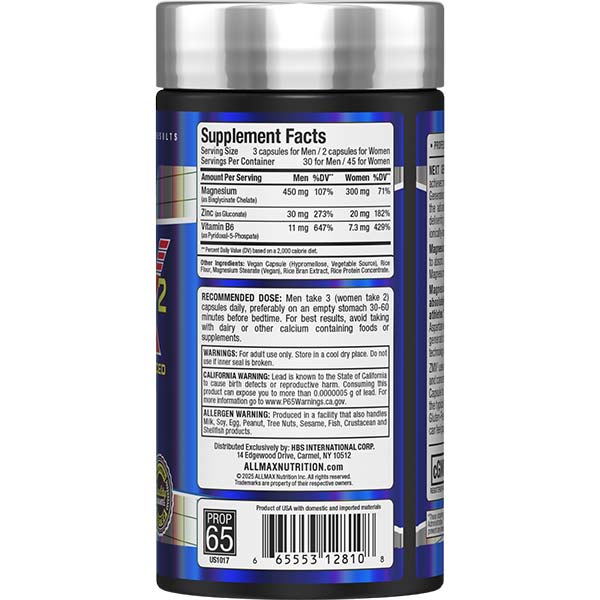 AllMax Nutrition ZMA Advanced-30Serv.-90Caps. | Maxmuscle Elite