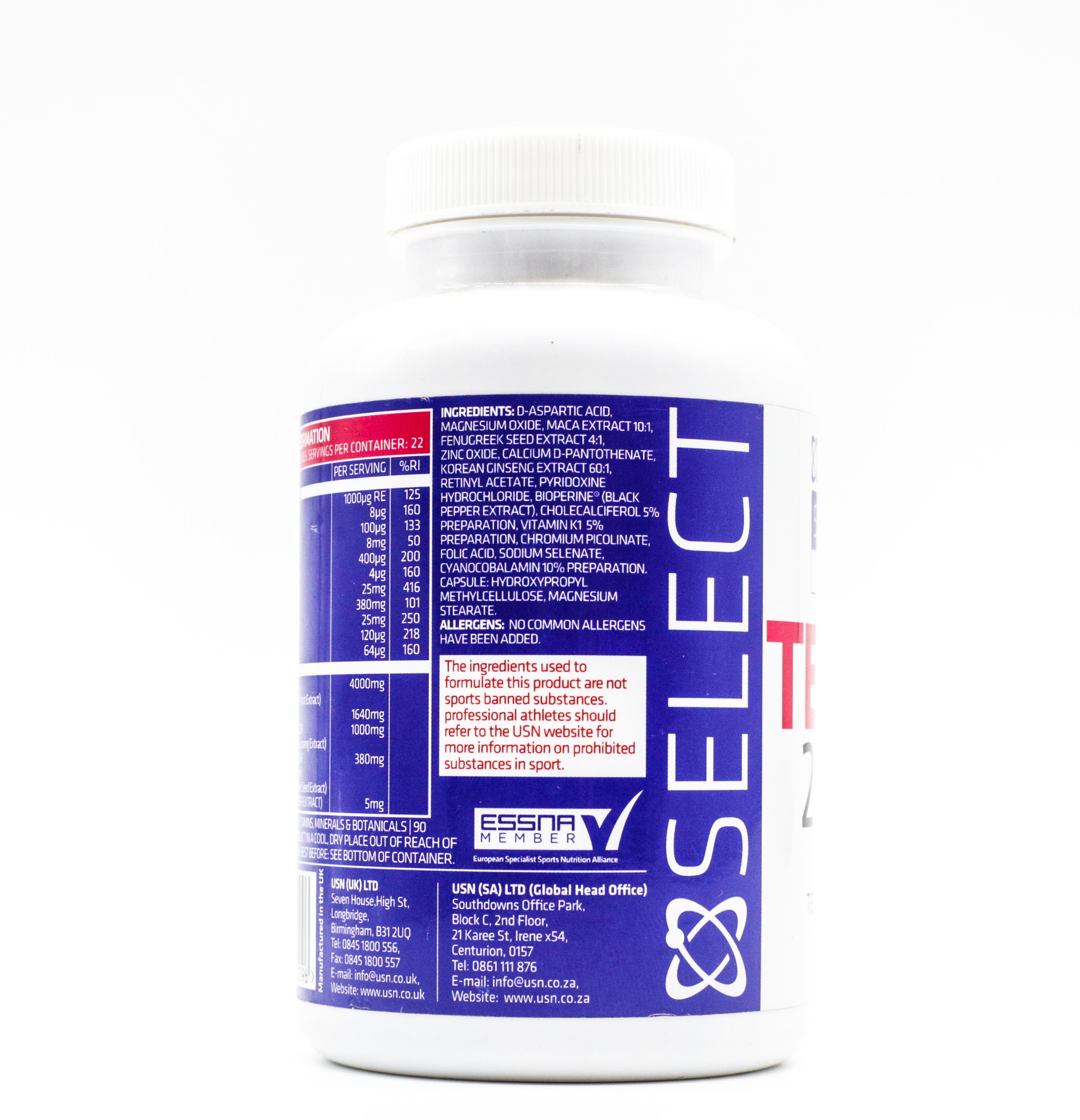 USN Select Boost Testo 2000-22Serv.-90Caps. | Maxmuscle Elite