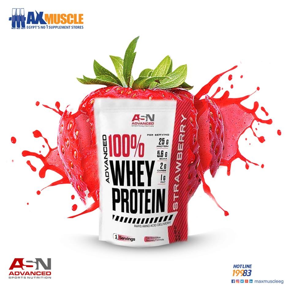 ASN Advanced 100% Whey Protein-1serv.-Strawberry | Maxmuscle Elite