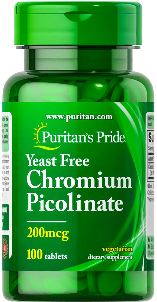 Puritan's Pride Chromium Picolinate 200m-100Serv.-100Tabs. | Maxmuscle ...