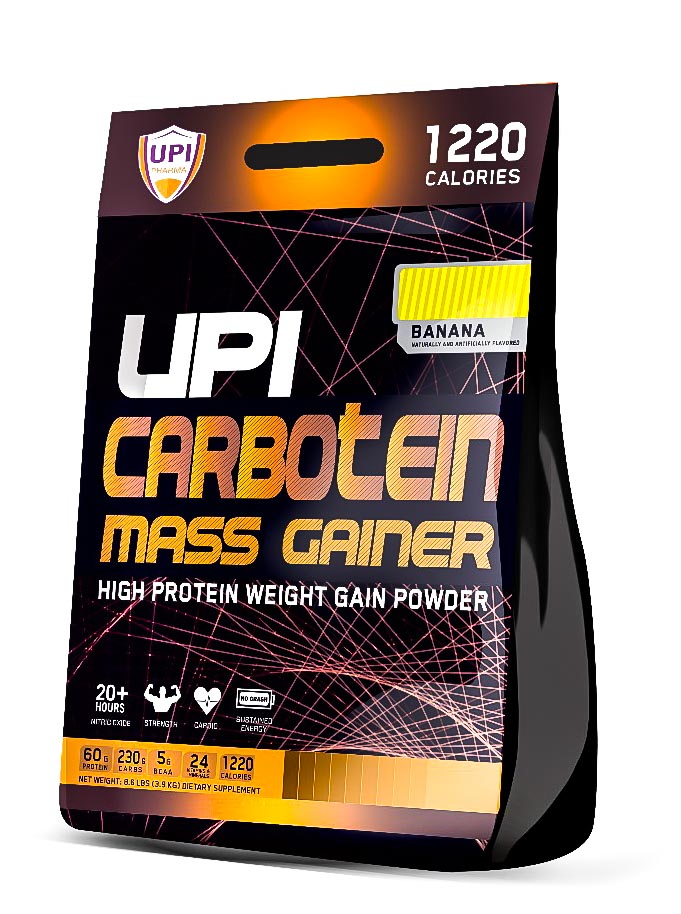 Upi Carbotein Mass Gainer-26Serv.-3.9KG-Banana | Maxmuscle Elite
