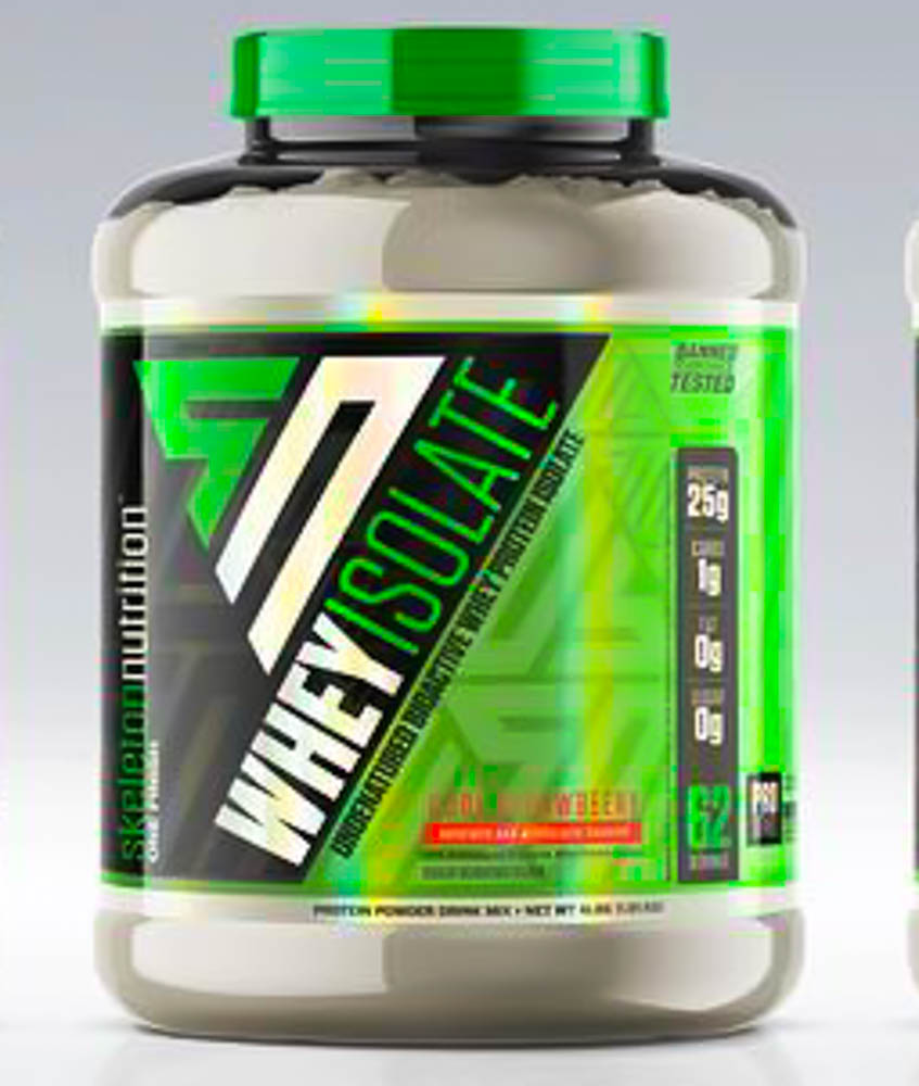 Skeleton Nutrition Whey Isolate-62serv.-1.81KG-Cool Strawberry ...