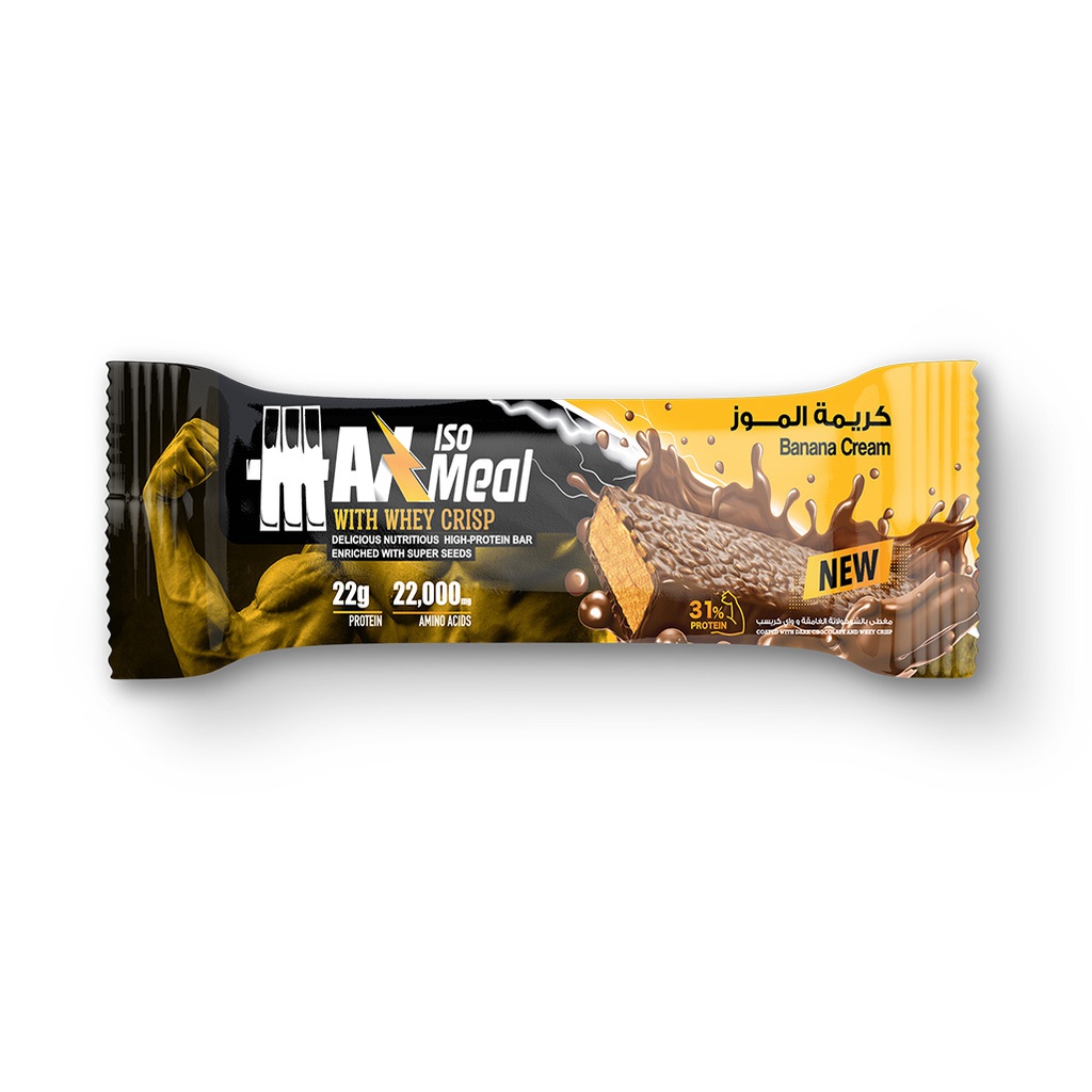 Max Muscle Max Iso Meal - Protein bar -70G-Banana Cream | Maxmuscle Elite