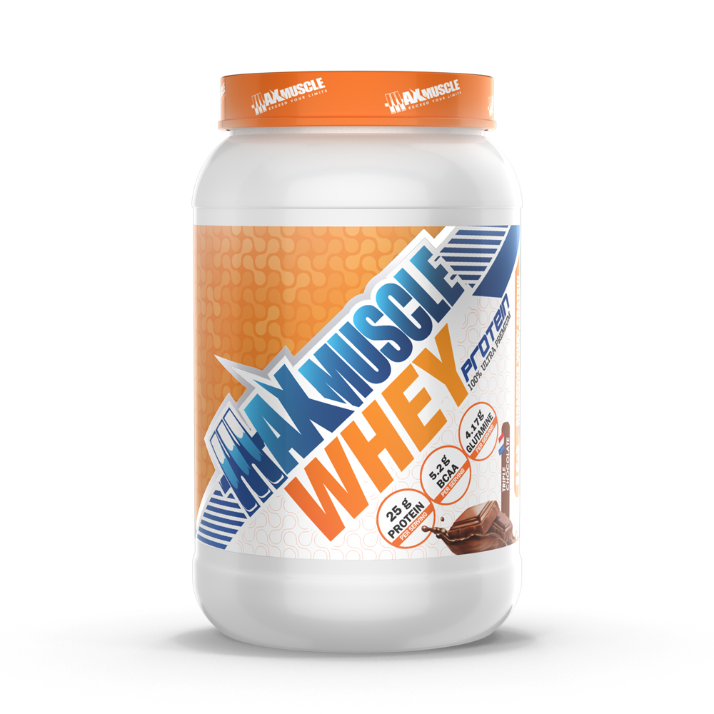 Max Muscle Max Whey-30Serv.-1050G-French Triple Chocolate | Maxmuscle Elite