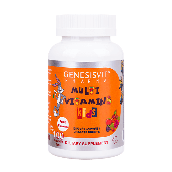 Genesisvit Pharma Multi Vitamin Kids-100Serv.-100Chewable Tabs.-Fruit ...