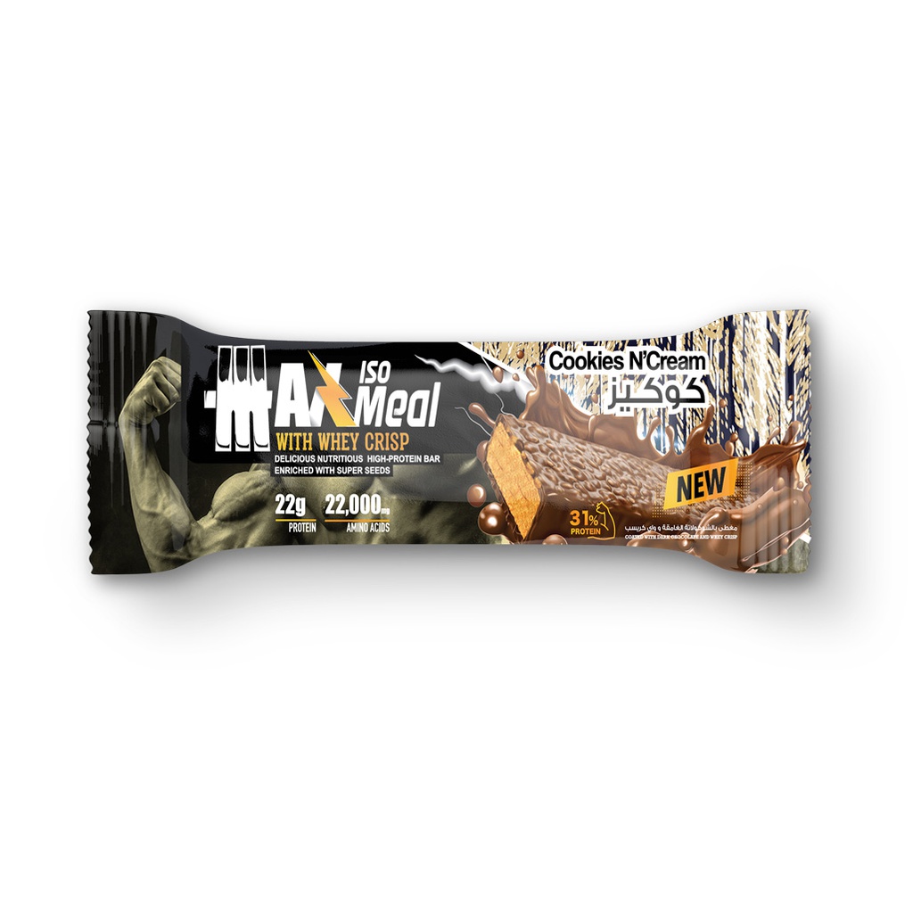 Max Muscle Max Iso Meal - Protein bar -70G-Cookies N' Cream | Maxmuscle ...