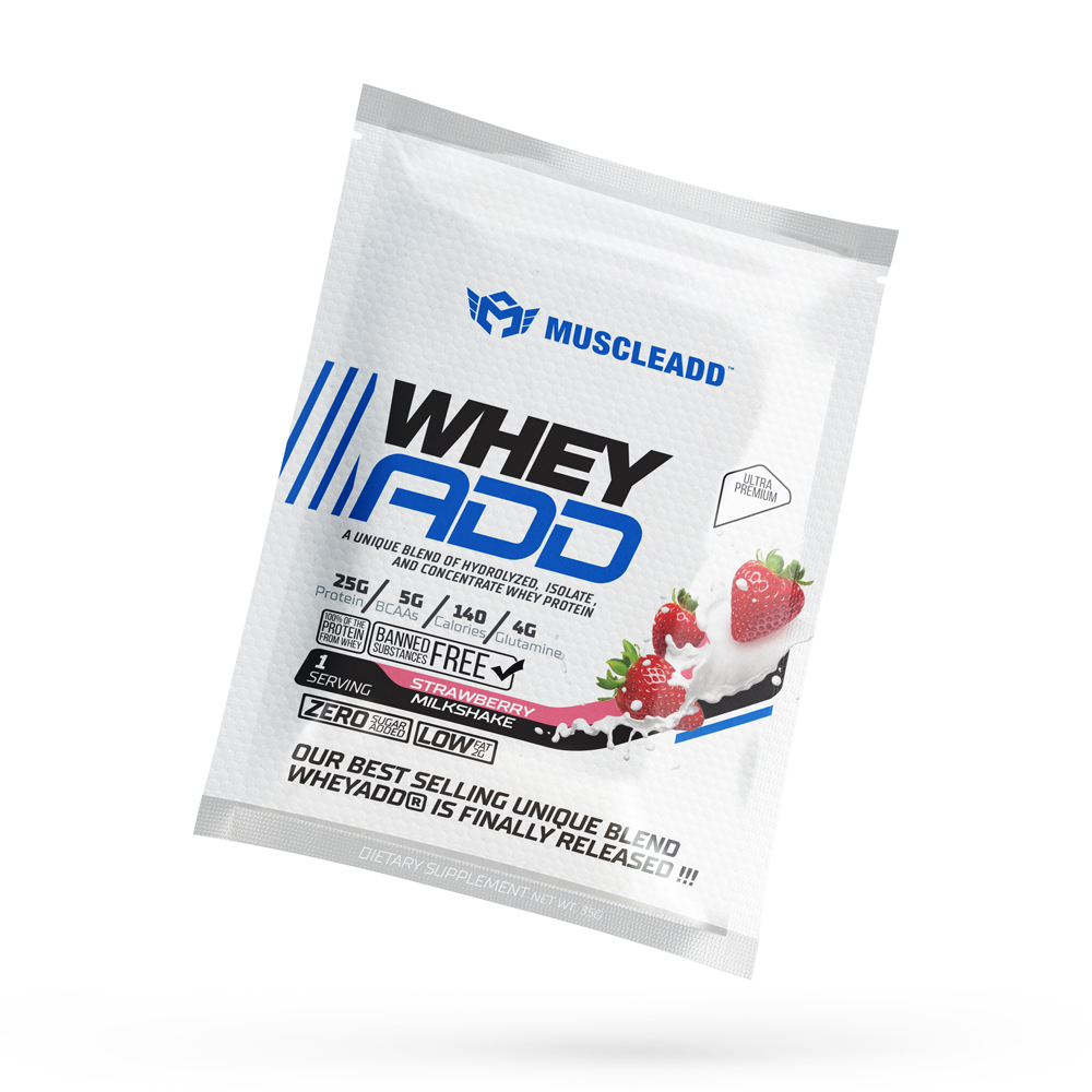 Muscle Add Whey Add-1Serv.-35G-Strawberry Milkshake | Maxmuscle Elite