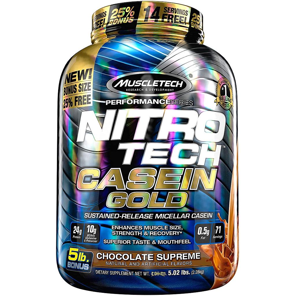 Muscletech Nitrotech Casein Gold-71Serv.-2.28G-Chocolate Supreme ...