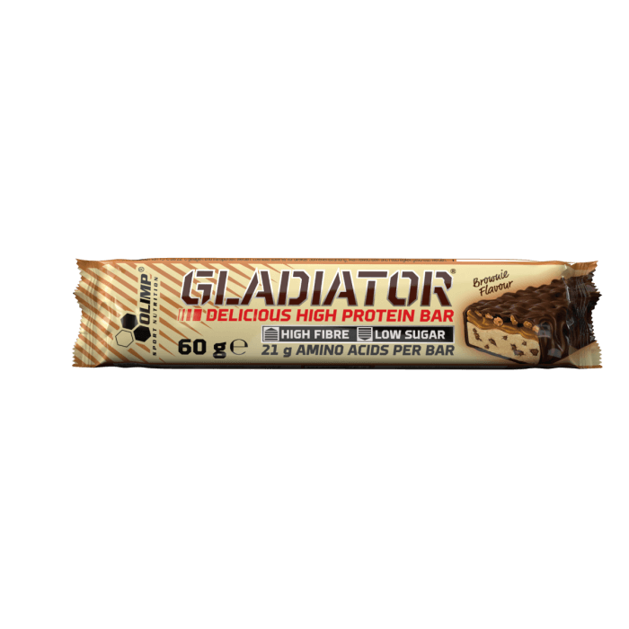 Olimp Sport Nutrition Gladiator High Protein Bar-60G-Brownie Flavour ...