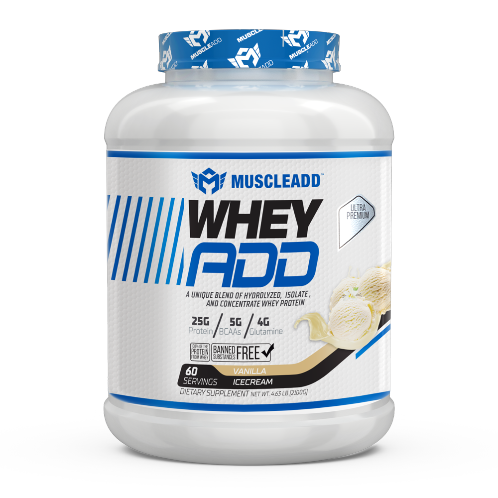 Muscle Add Whey Add-60Serv.-2100G-Vanilla Ice Cream | Maxmuscle Elite