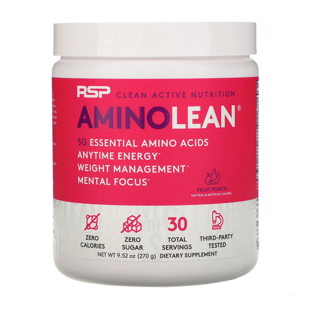 Rsp Clean Active Nutrition Amino Lean-30Serv.-270G-Fruit Punch ...