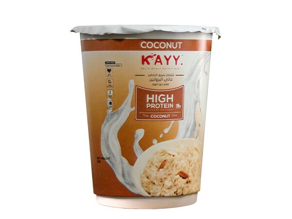 Kayy High Protein Instant Oatmeal-15G.-Coconut | Maxmuscle Elite