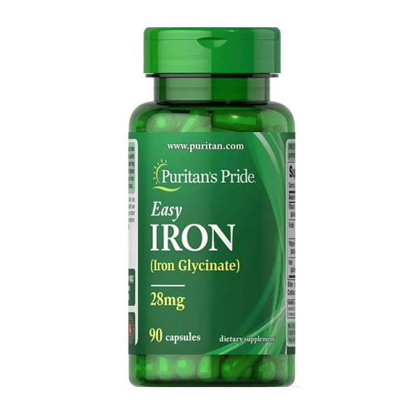 Puritan's Pride Easy Iron (Iron Glycinate)28Mg-90Serv.-90Caps ...