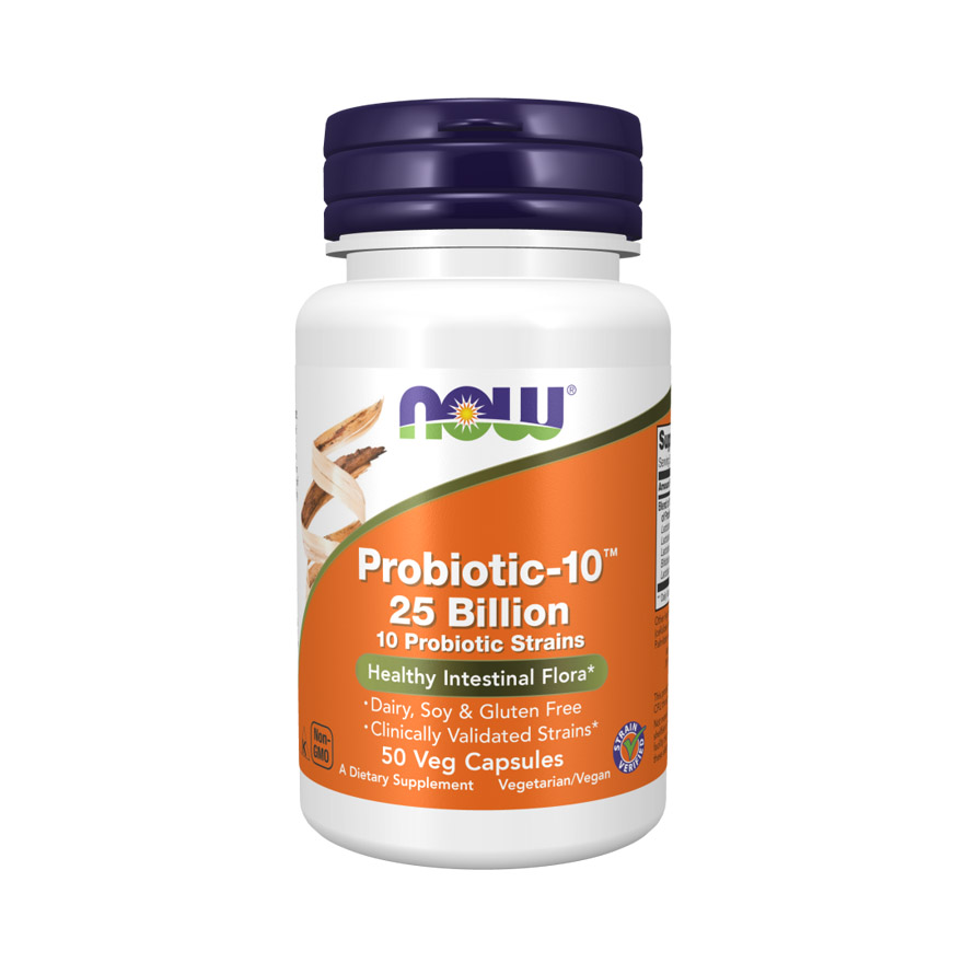 Now Foods Probiotic-10, 25Billion-50Serv.-50Veg Capsules | Maxmuscle Elite