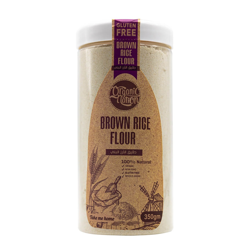 Organic Nation Brown Rice Flour-350Gm | Maxmuscle Elite