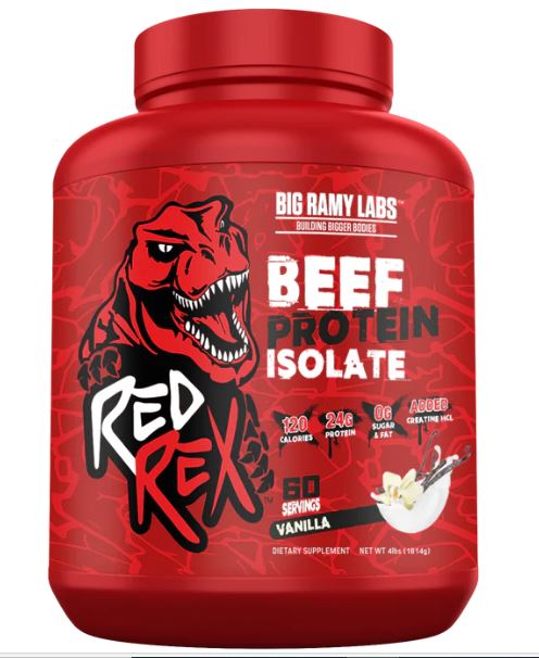 Big Ramy Labs Red Rex Beef Protein Isolate-60Serv.-1814G.-Vanilla ...