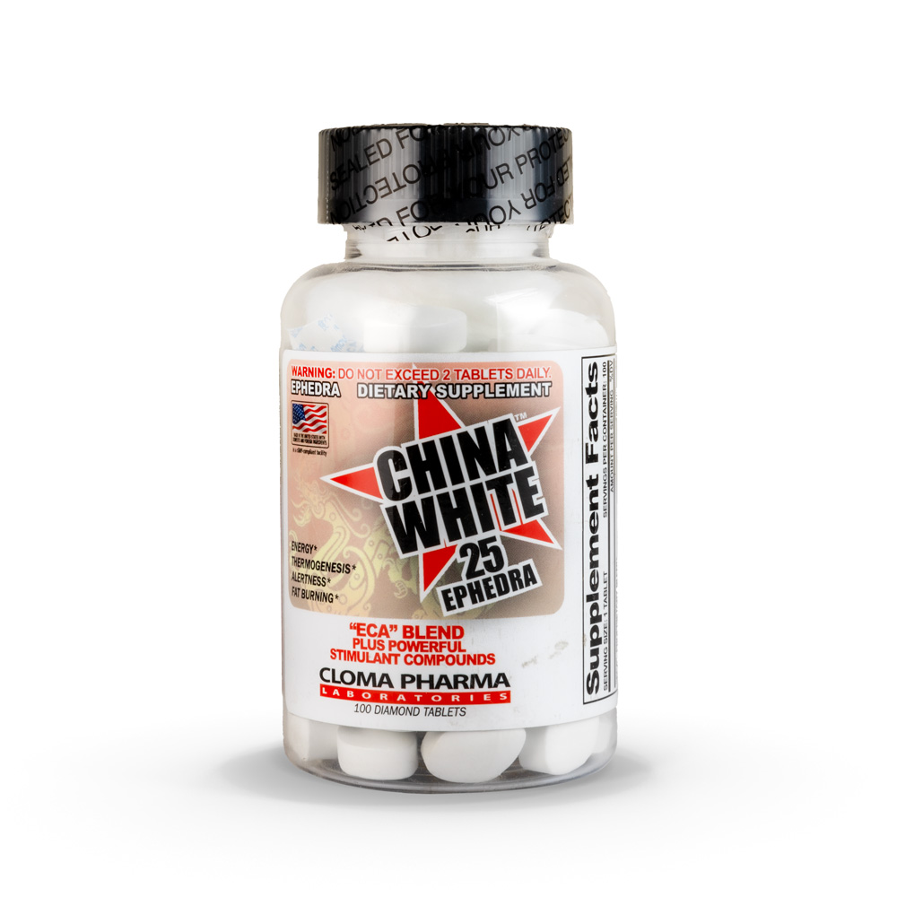 Cloma Pharma China White 25Ephedra-100Serv-100Tablets | Maxmuscle Elite