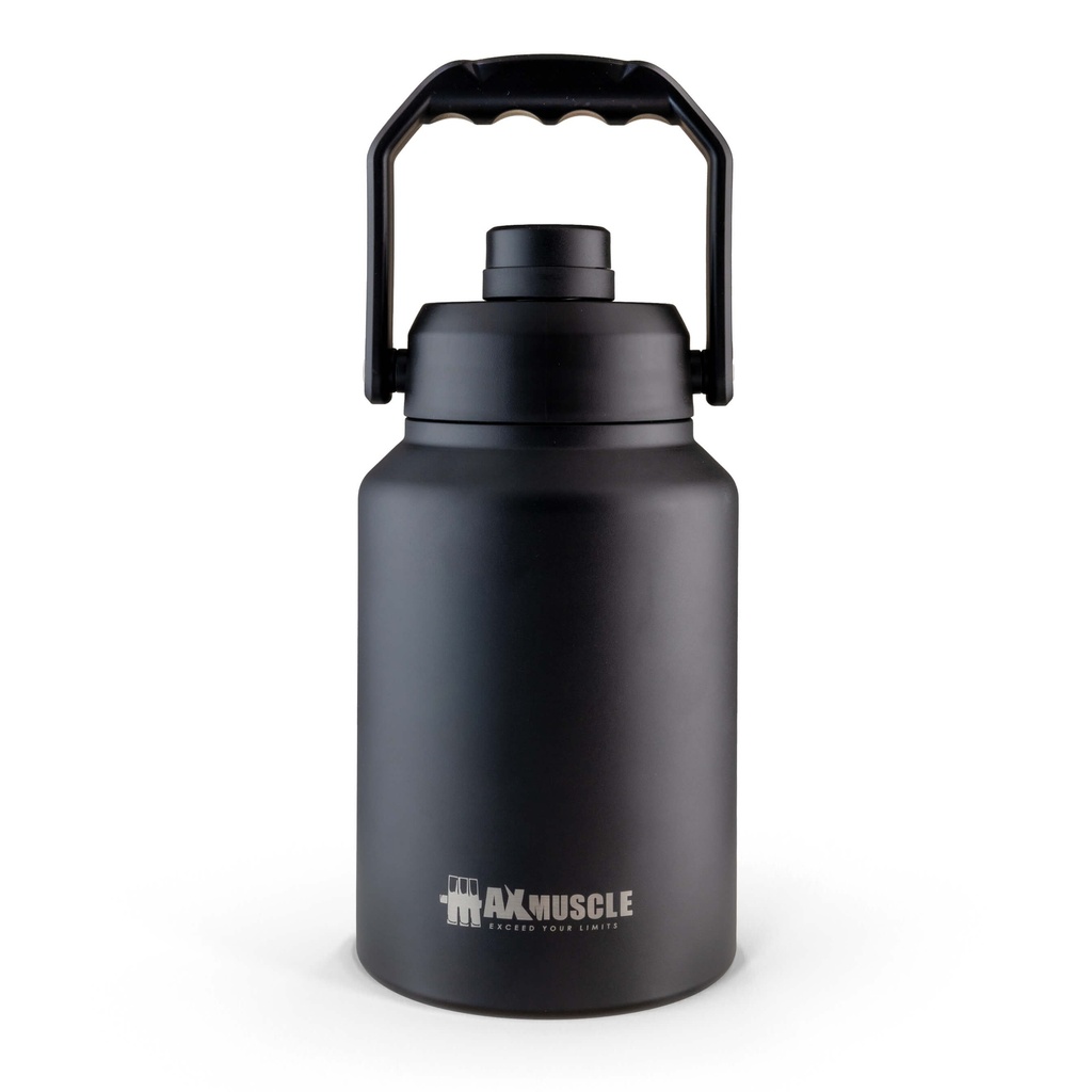 Max Muscle Stainless Steel jug-2L-Metallic Black | Maxmuscle Elite