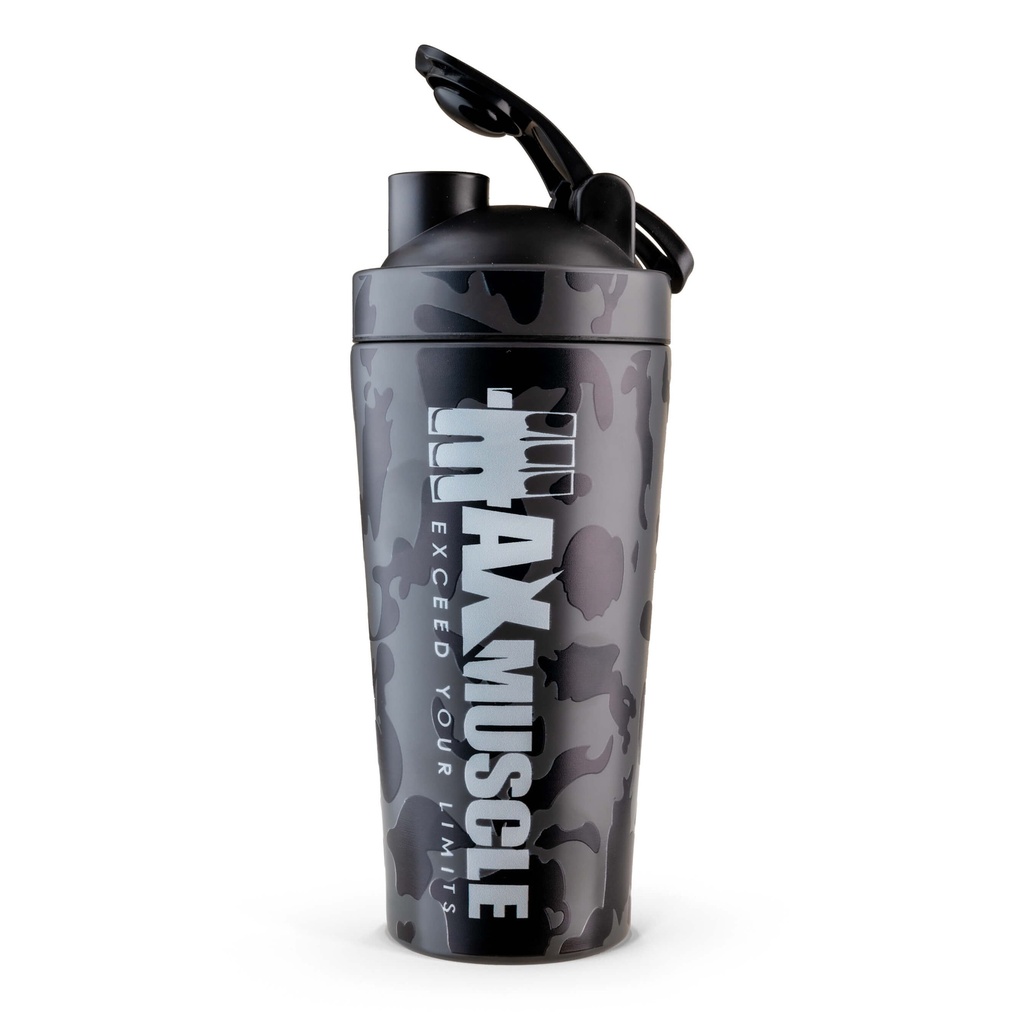 Max Muscle Stainless Steel Shaker-900Ml-Black Camo | Maxmuscle Elite