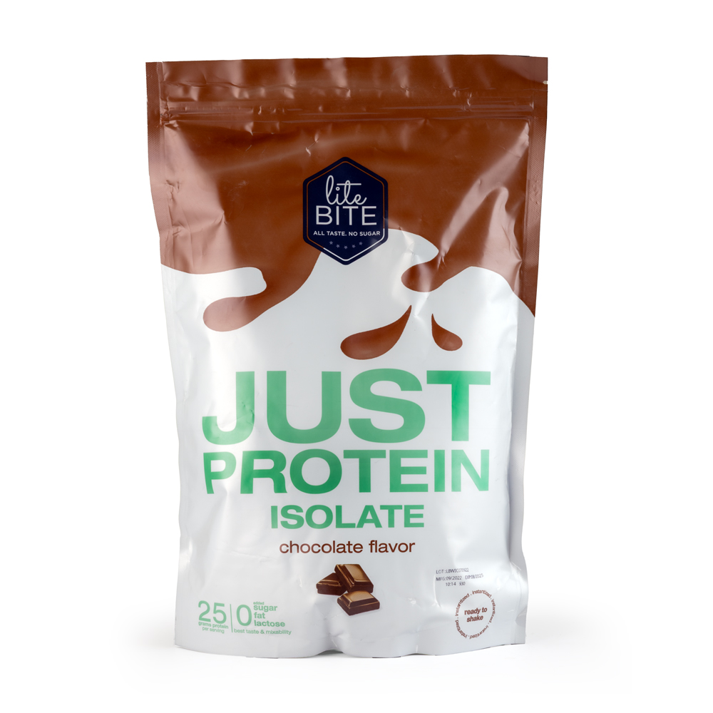 Lite bite Just Protein isolate-30Serv-900G-Chocolate | Maxmuscle Elite