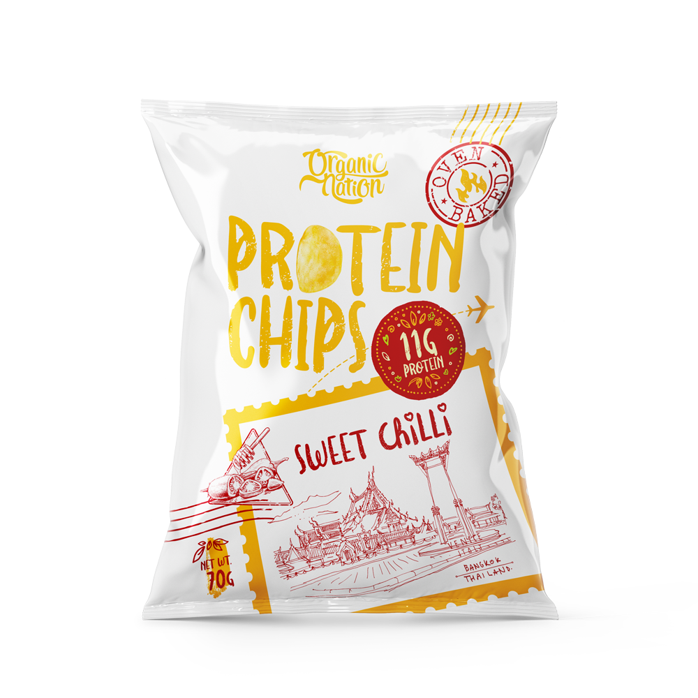 Organic Nation Protein Chips-70G.-Sweet Chilli | Maxmuscle Elite